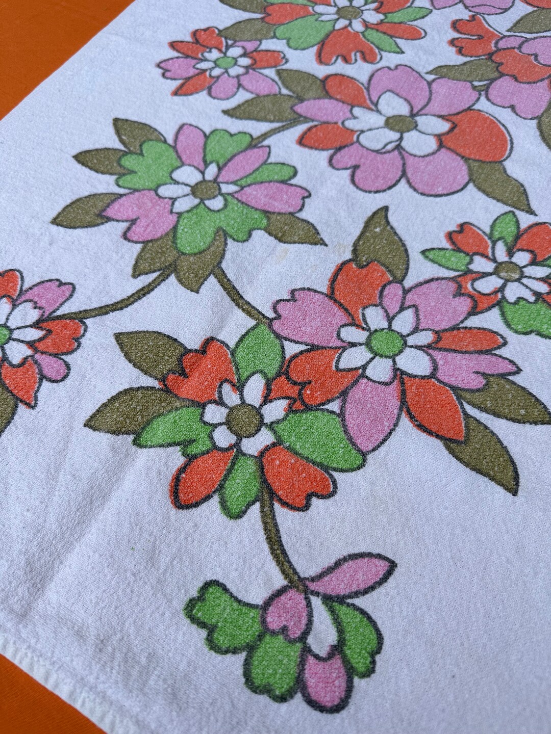 Vintage Wilendure Cotton Flower Power Dish Towel - Etsy