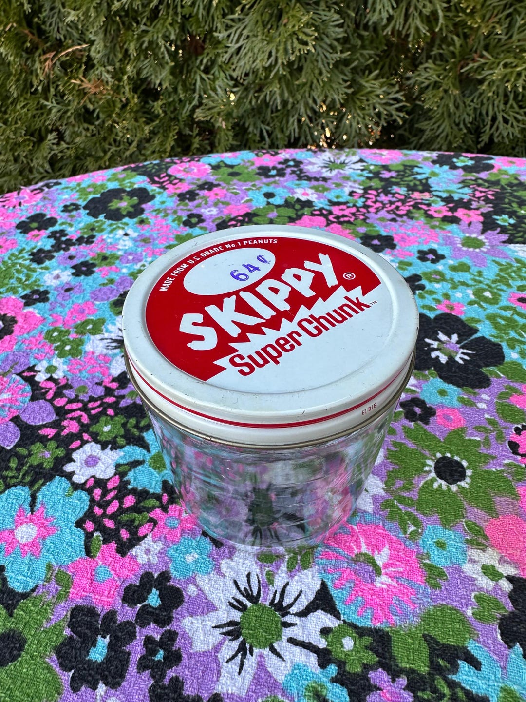 Vintage Skippy Super Chunk Peanut Butter Glass Storage Jar W/lid - Etsy