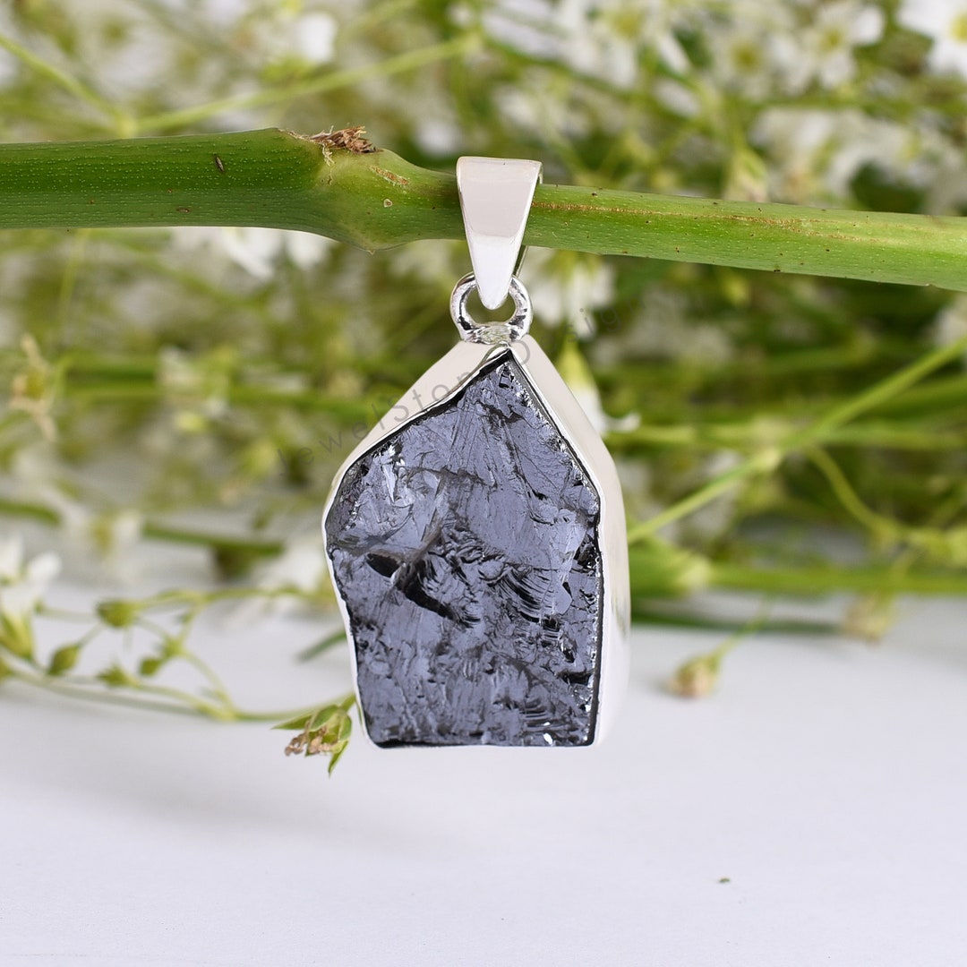 Sterling Silver Silicon Stone Pendant: Rare Healing Crystal - Etsy