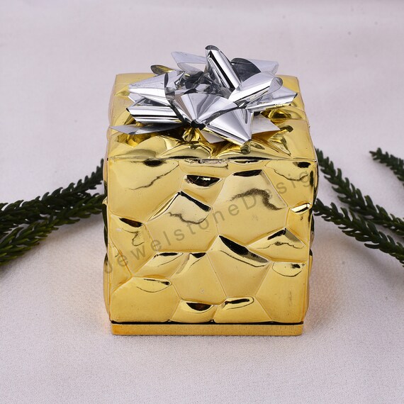 Golden Gift Boxes With Silver Gift Box Special Occasions | Etsy