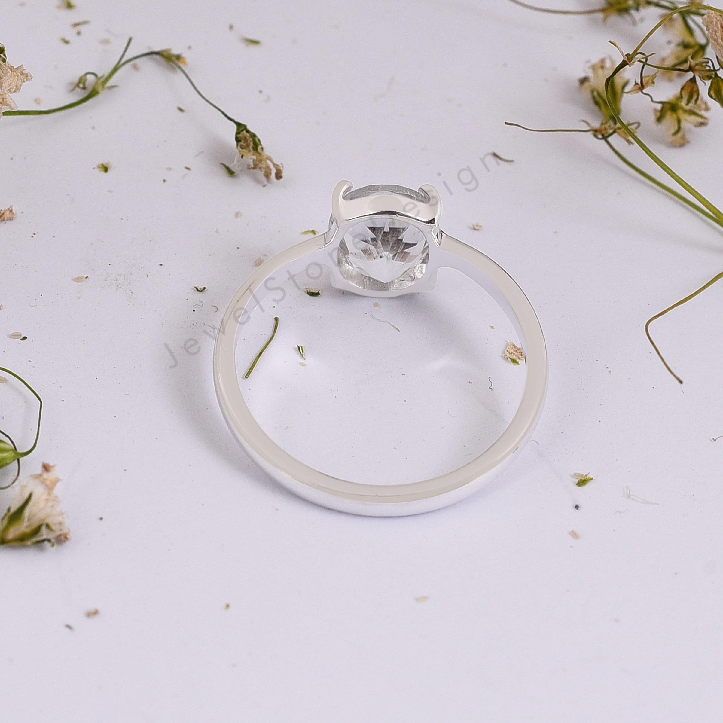 Silver Natural Petalite Gemstone Ring, Raw Petalite, Silver Ring ...