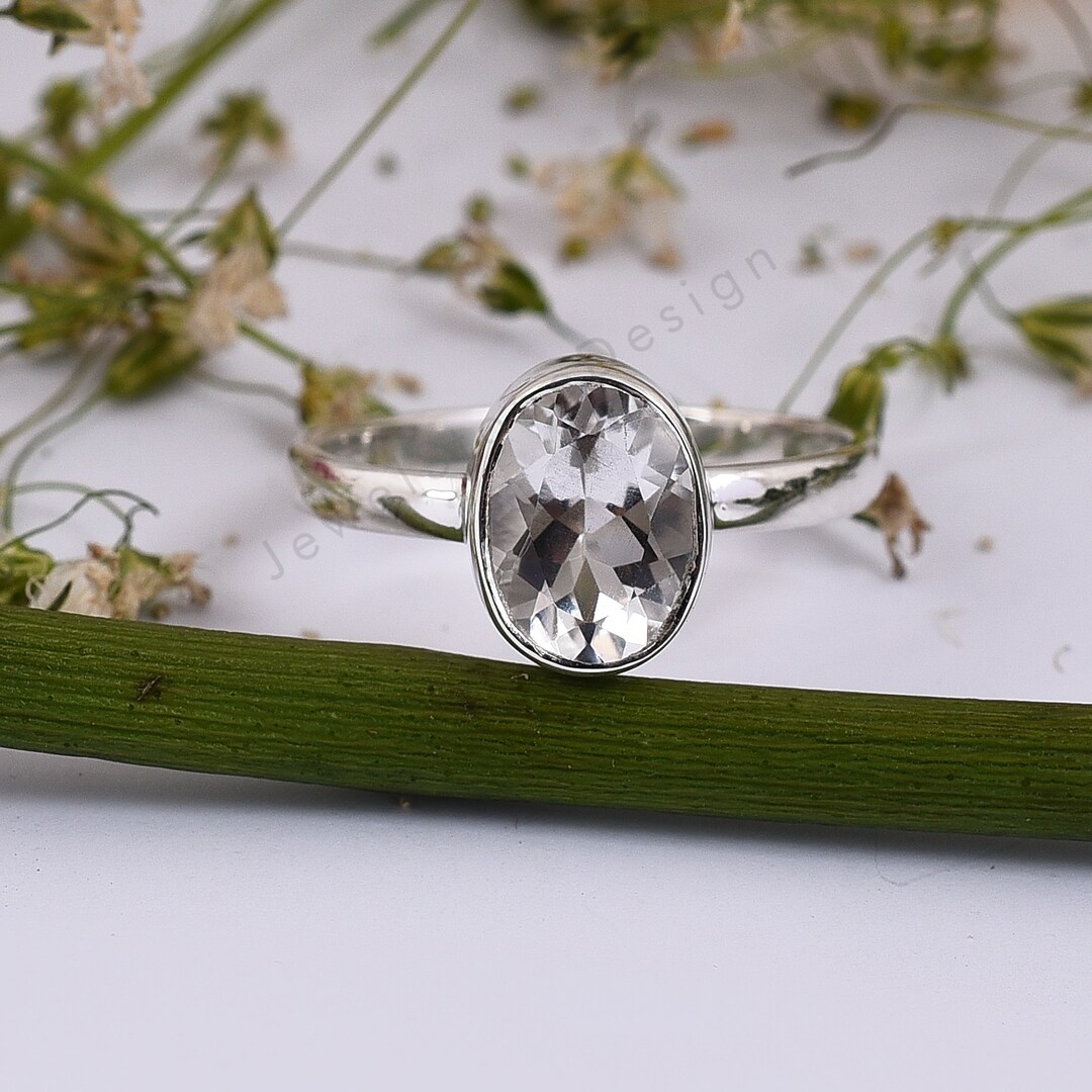 Genuine Natural Petalite Gemstone Ring, Raw Petalite, Silver Ring ...