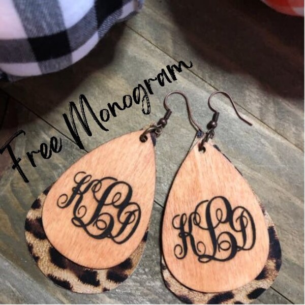 Monogram Earrings - Etsy