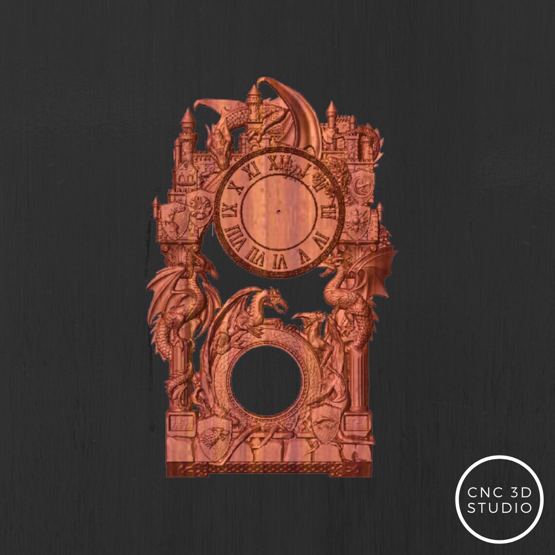 Clock STL Clock STL File 3D Model Clock Clock Stl Clock | Etsy