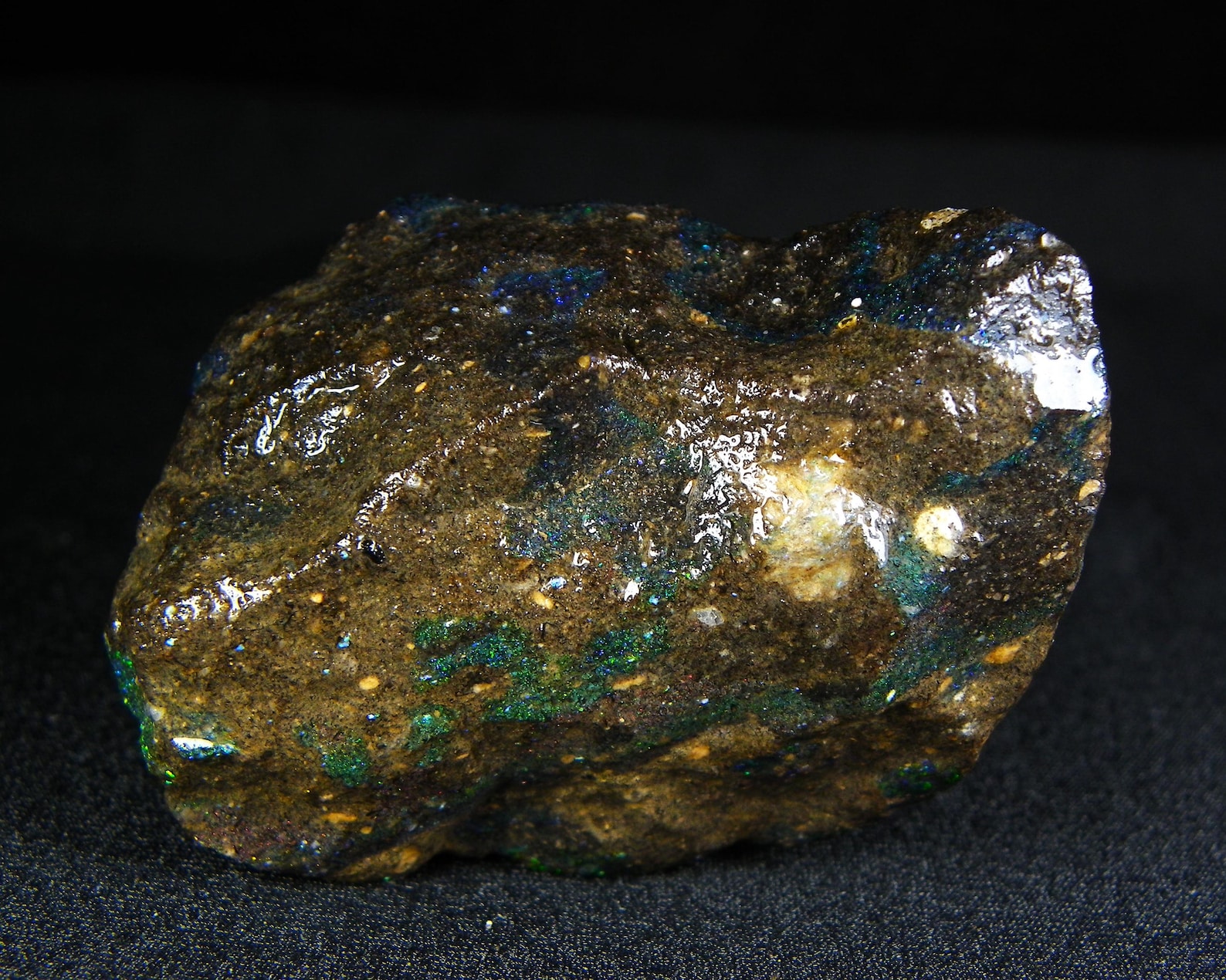 27 Grams 135 Carats Honduras Black Matrix Opal Rough: Multicolor Fire ...