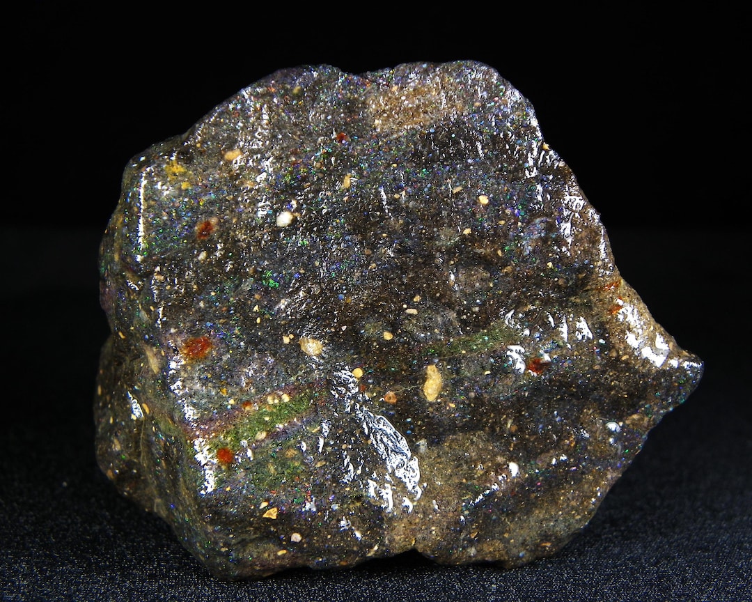Honduras Black Matrix Opal - 375 Carat 100% Natural Honduras Black Matrix Opal Rough MULTICOLOR ...