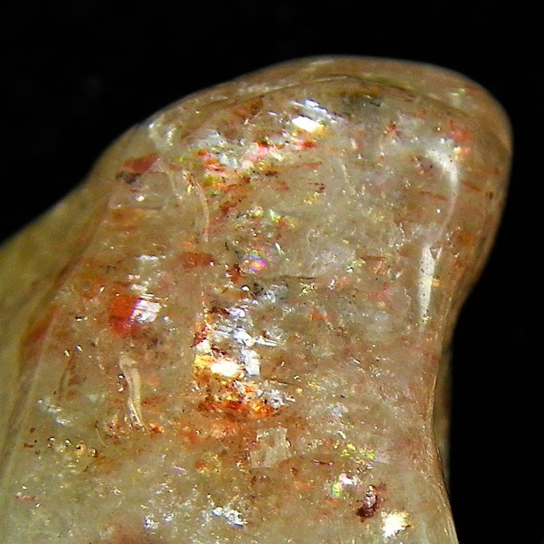 Golden Star Sun Stone - 30 Ct 7/8” Natural Colorful Hematite Illusion ...