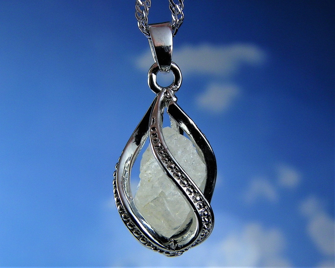 Phenakite Pendant Natural Phenacite/phenakite 925 Sliver Filled Rhodium ...