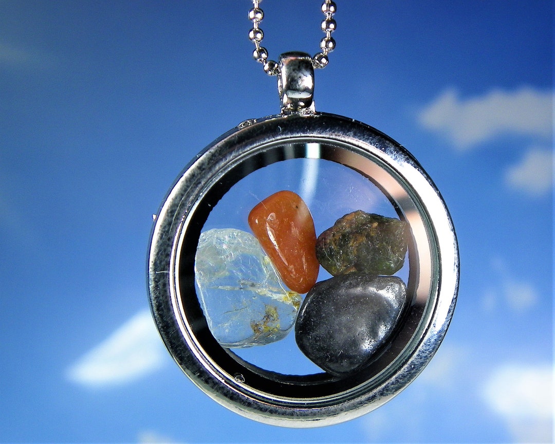 Synergy 12 Stone Pendant: Phenakite, Herderite, Tektite, Meteorite - Etsy
