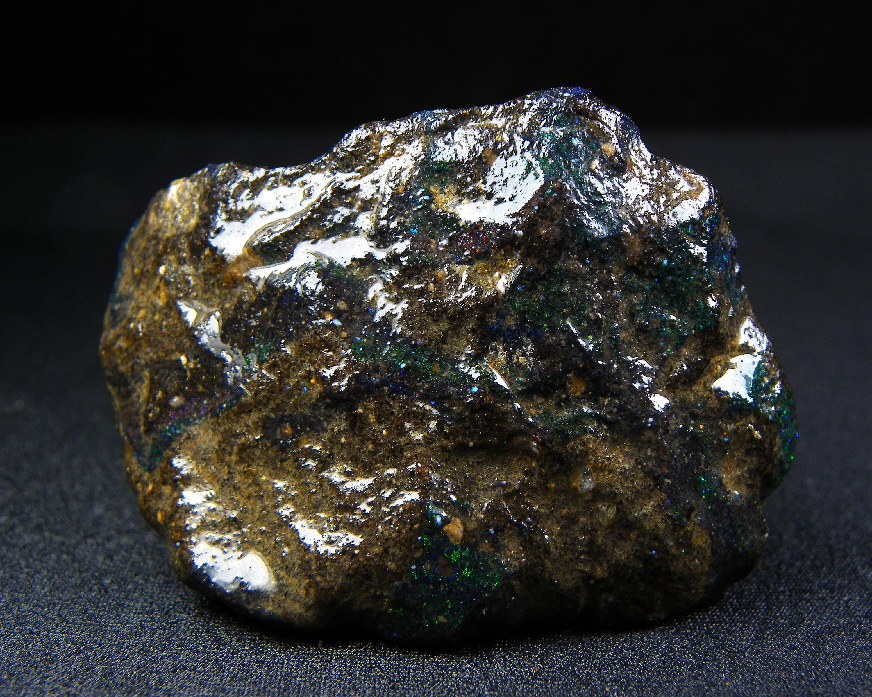 27 Grams 135 Carats Honduras Black Matrix Opal Rough: Multicolor Fire ...