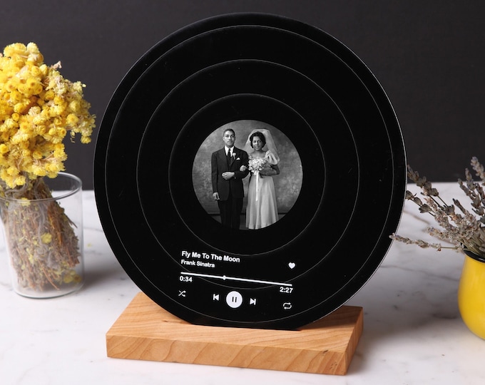 Song Personalized Record Birthday Gift for Her Anniversary Gift for Him ...
