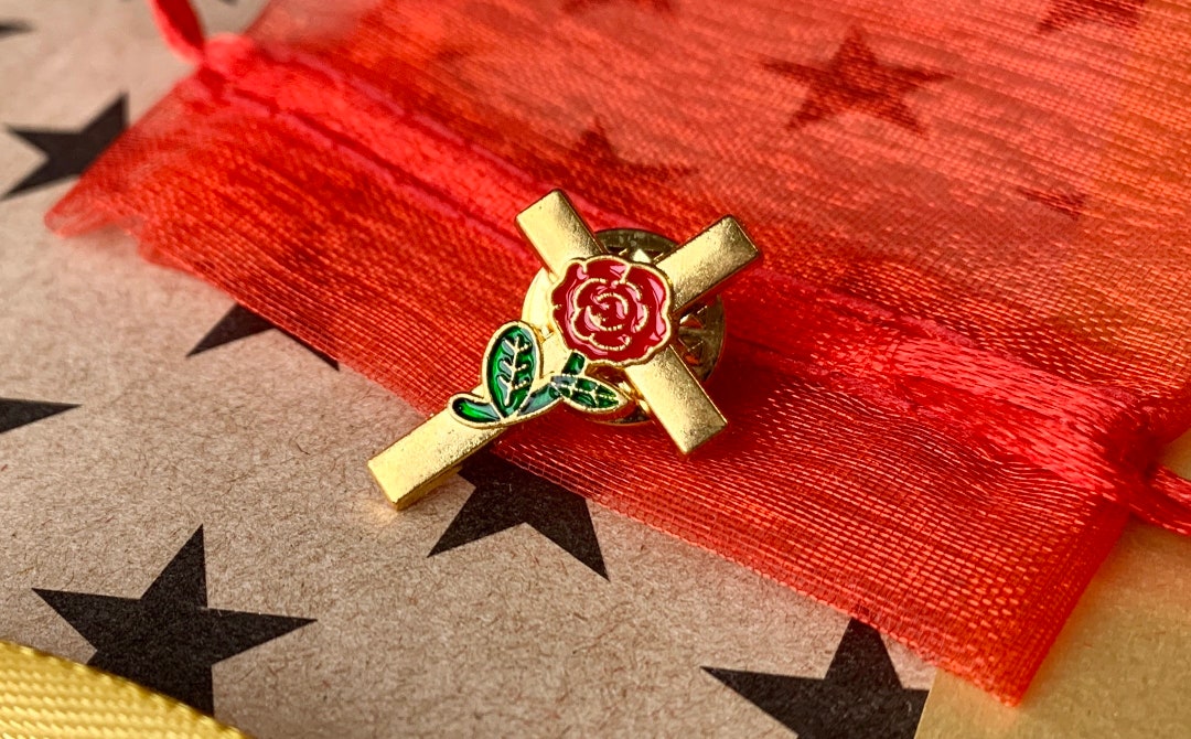 Socialist Christian Cross and Rose Leftist Distressed Antique - Etsy