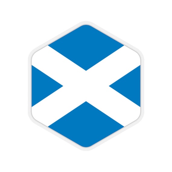 Scottish Saltire St Andrew's Cross Scotland Flag Hexagonal - Etsy