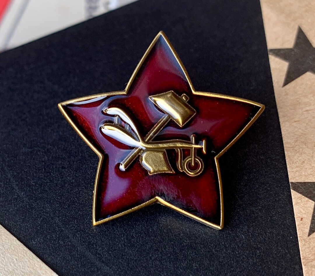 Socialist Hammer and Plough Red Star Hammer and Sickle Starry - Etsy
