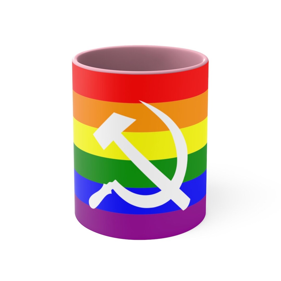 LGBTQ Socialist Rainbow Flag With Hammer and Sickle Communist - Etsy