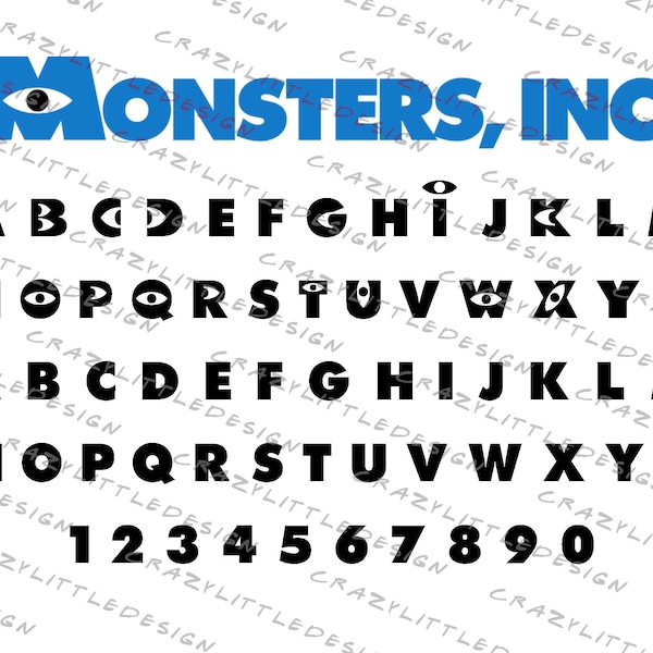 Monster Inc Font Svg - Etsy