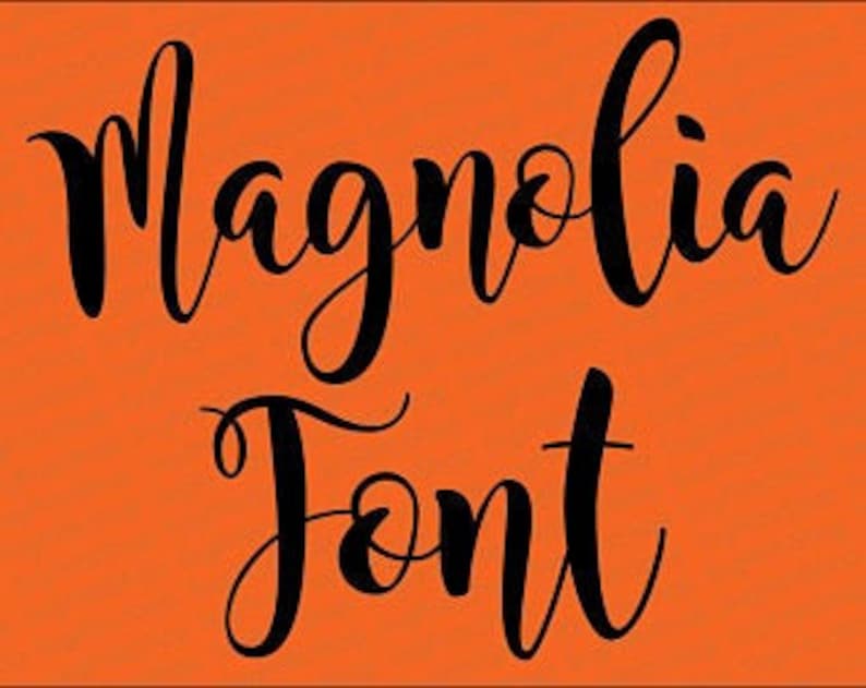 Magnolia Font, Script Font, Handwritten Font,font With Tails, Wedding ...