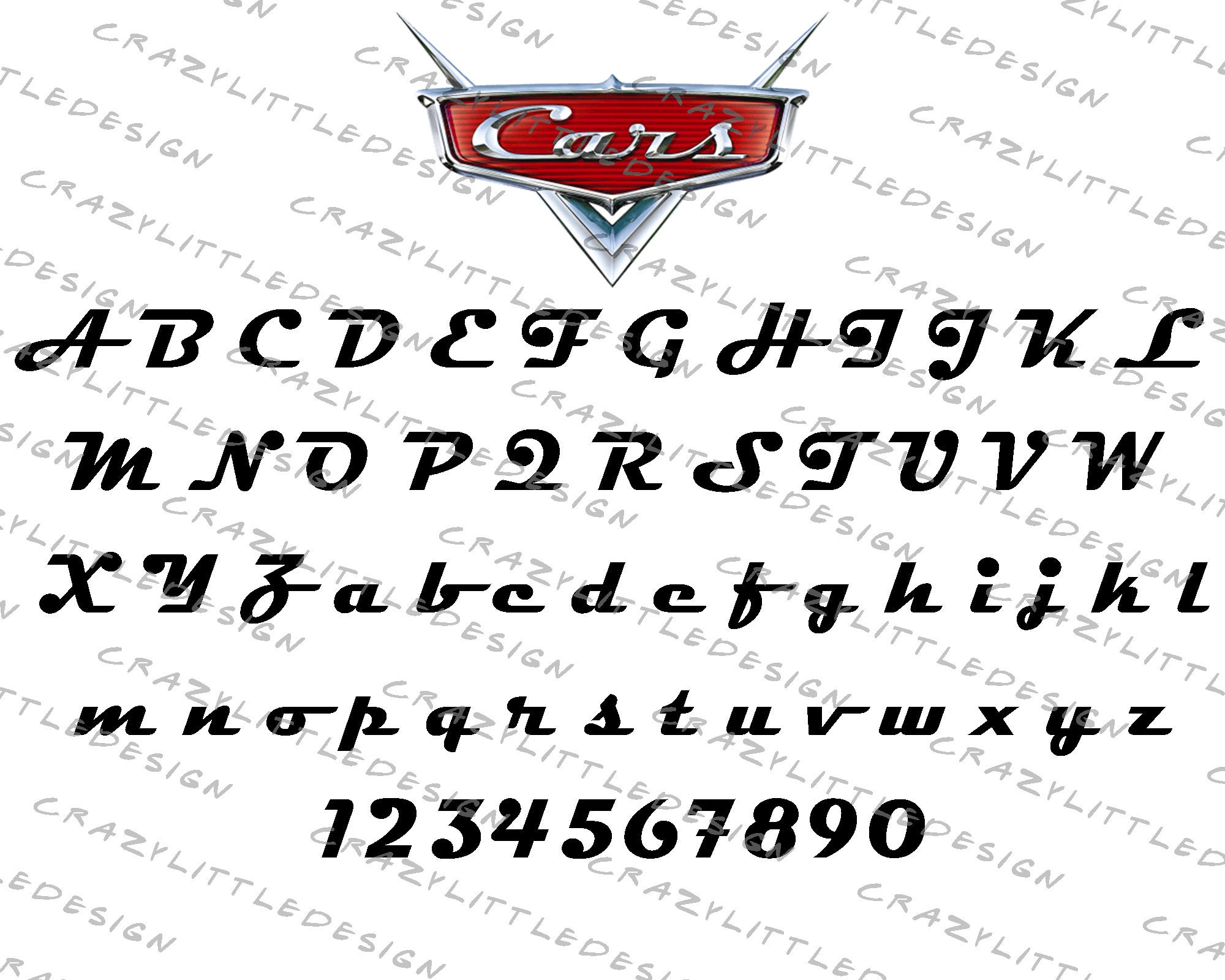 Cars Font SVG Font Silhouette Font Cutable Font | Etsy