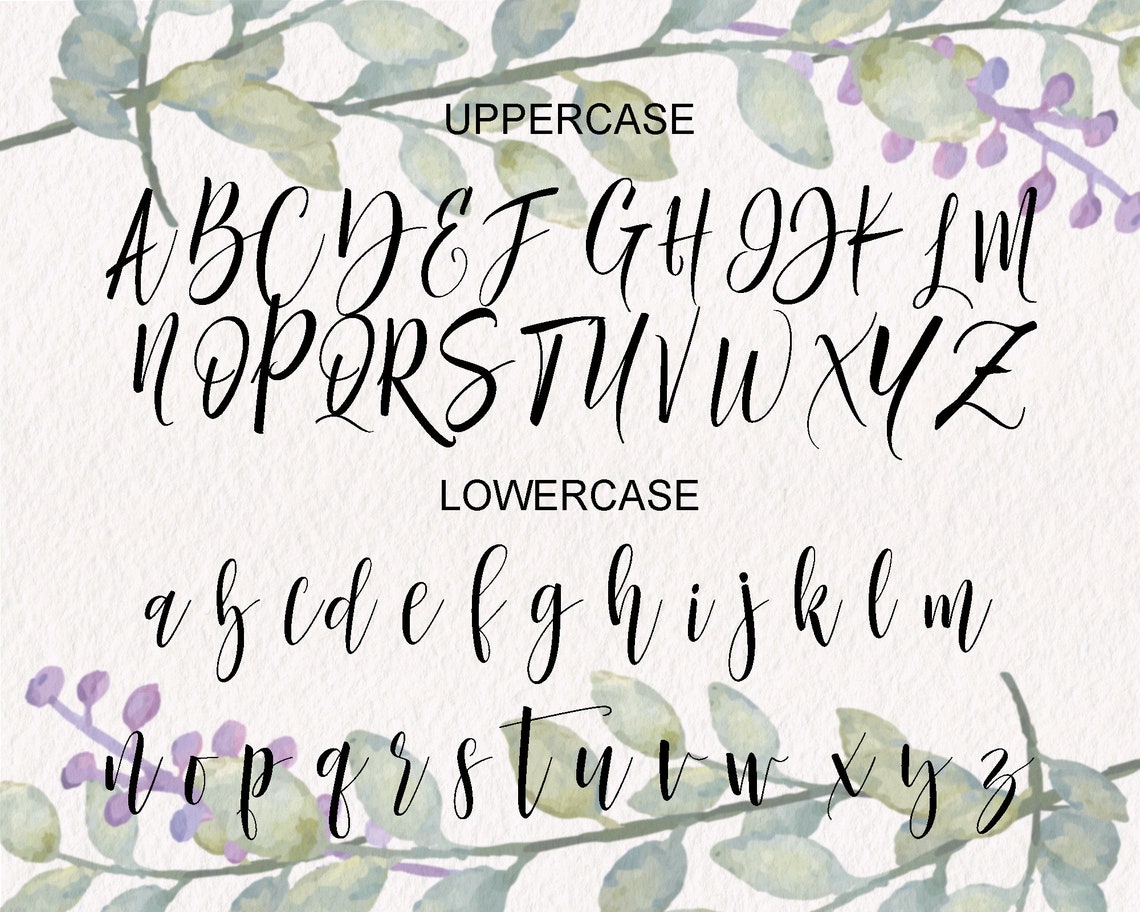 Anastasia Schrift, Script Font, Handgeschriebene Schriftart, Hochzeit ...