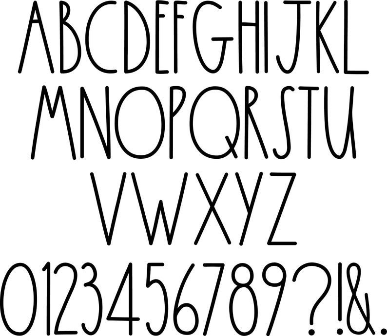 RAE DUNN Font Farmhouse Font SVG Font Cricut Font | Etsy