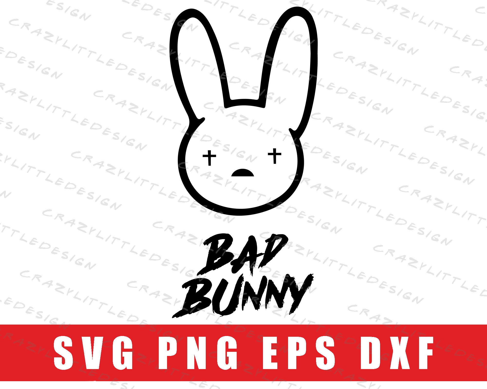 Bad Bunny SVG PNG EPS Dfx Bad Bunny Logo Bad Bunny Instant - Etsy México