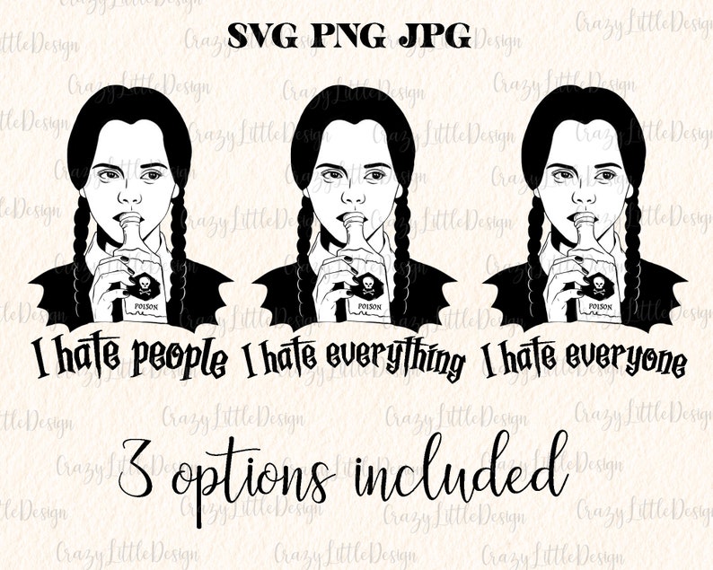 Wednesday Addams Bundle SVG PNG Transparent File - Addams Family ...