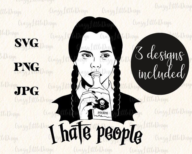 Wednesday Addams Bundle SVG PNG Transparent File - Addams Family ...
