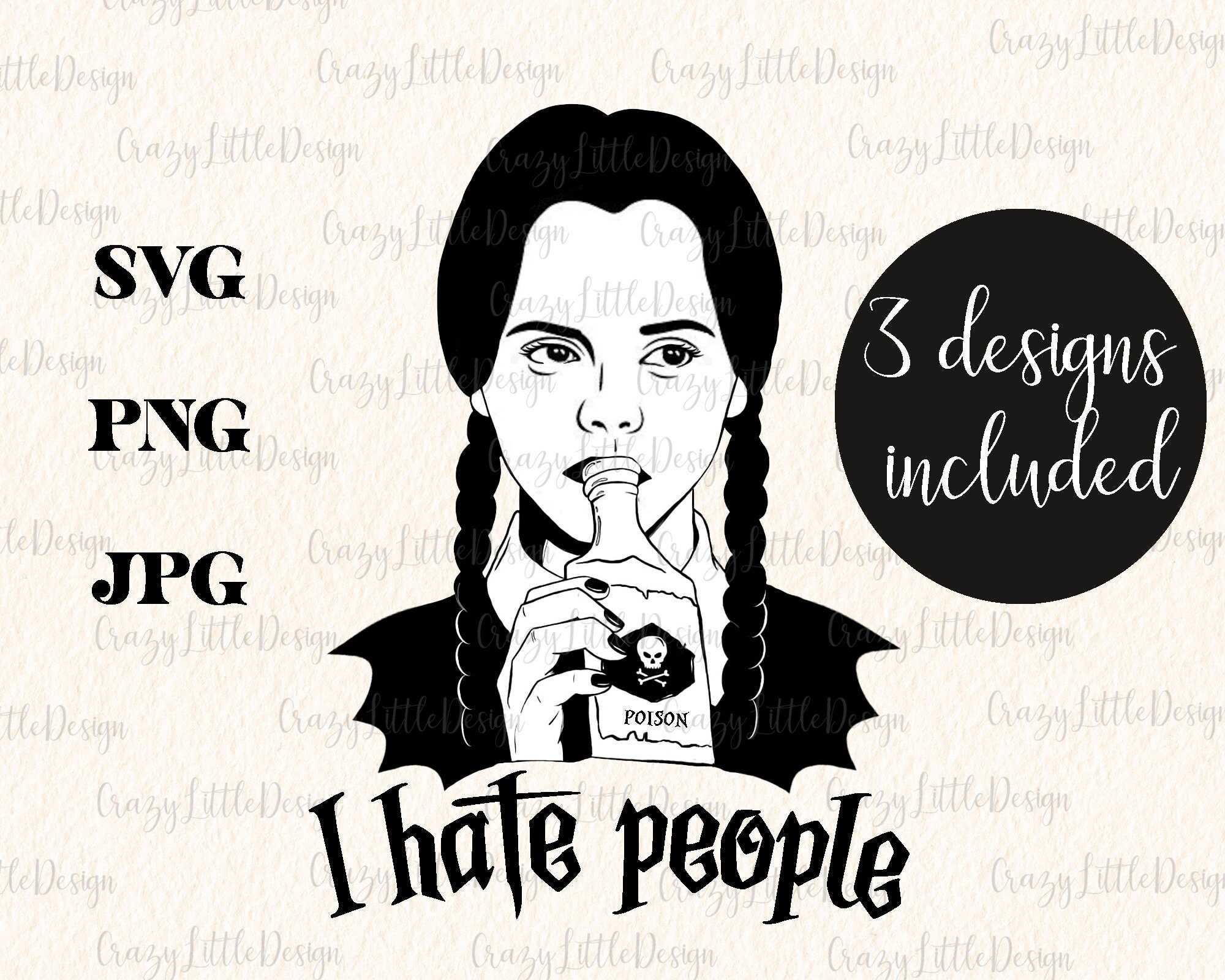 Wednesday Addams Bundle SVG PNG Transparent File Addams Family ...