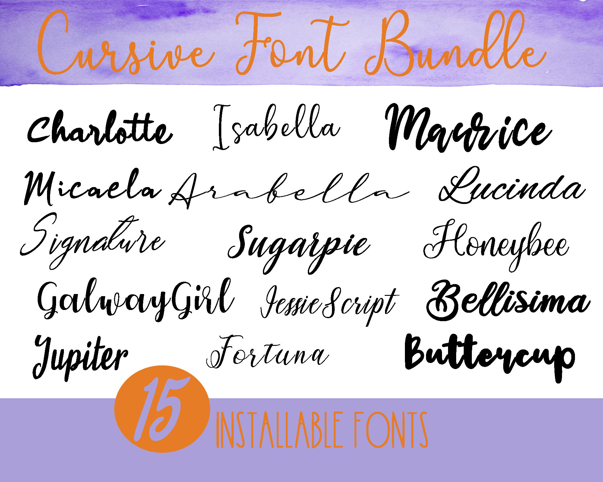 Pack de polices cursives police calligraphique police - Etsy France