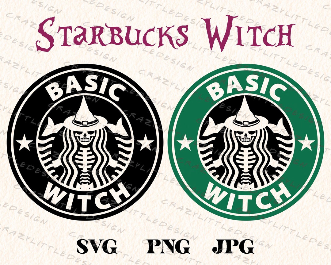 Starbucks Skeleton Witch SVG PNG Transparent File - Addams Family ...