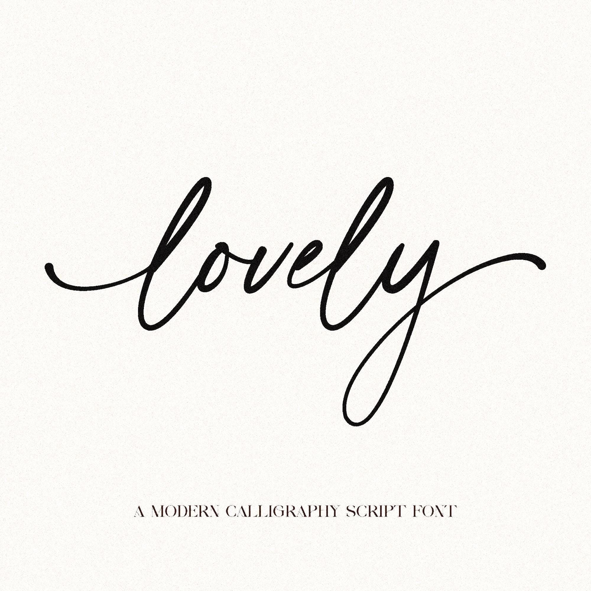 Lovely Premium Font With Tails, Wedding Font, Cursive Font, Calligraphy ...