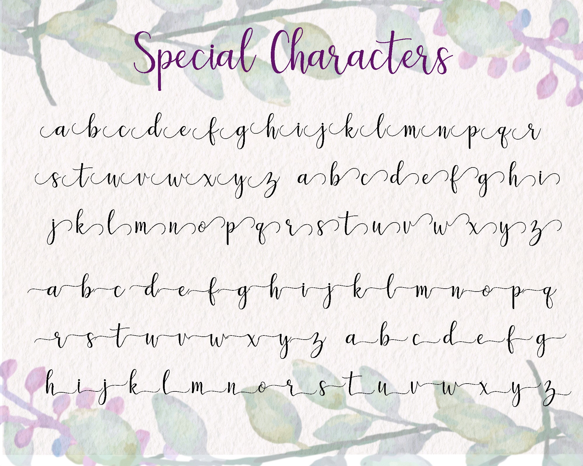 Valentina Script Font, Calligraphy Font, Heart Font, Font With Tails ...