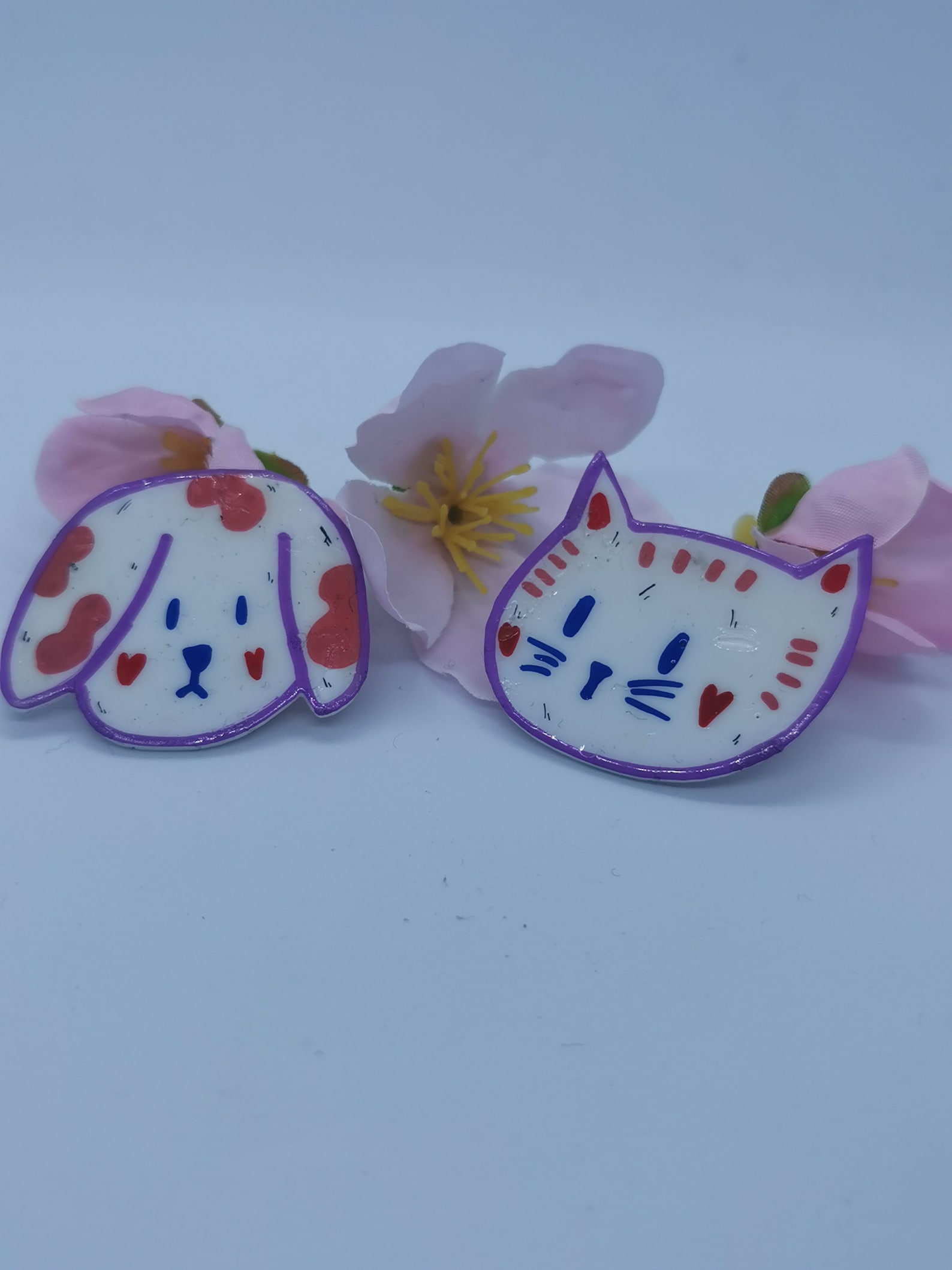 Set of 2 cute handmade pins | Etsy