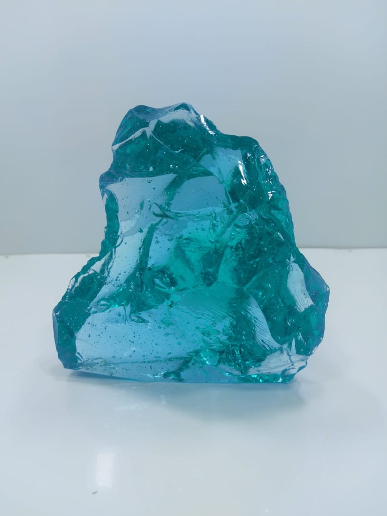 1307 Gr of Raw Andara Crystal Aqua Blue With Bubble Inside. - Etsy