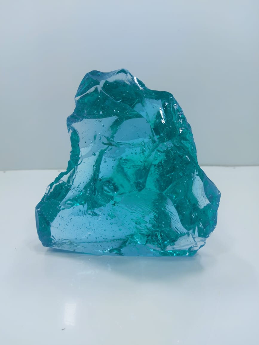 1307 Gr of Raw Andara Crystal Aqua Blue With Bubble Inside. - Etsy
