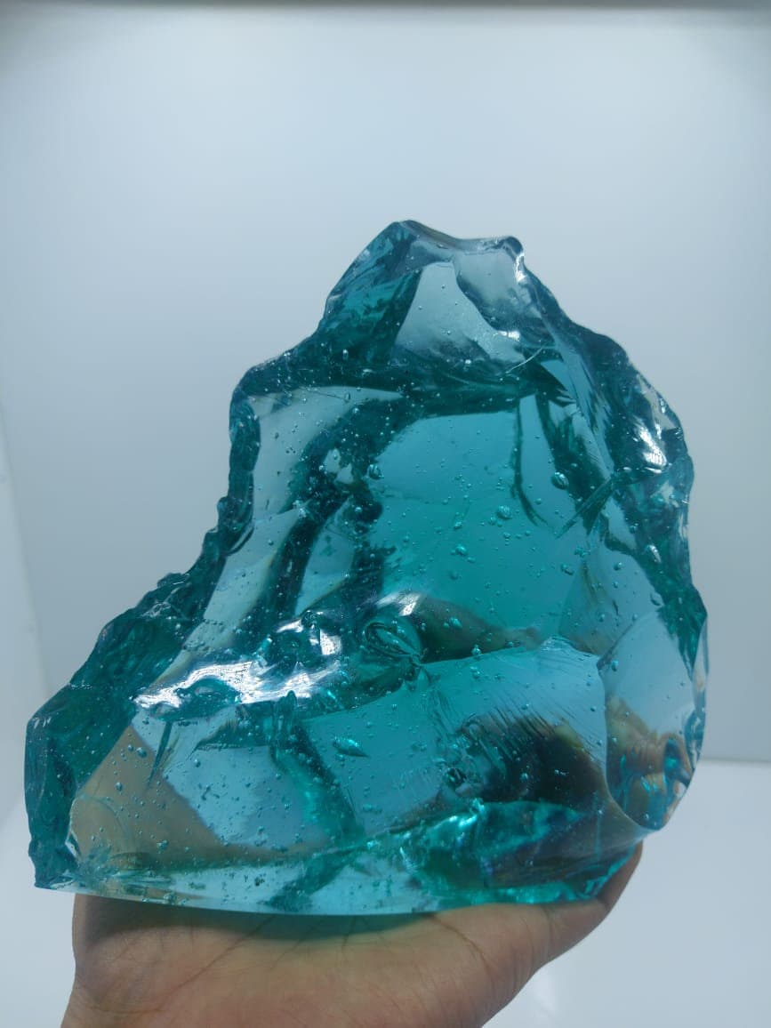 1307 Gr of Raw Andara Crystal Aqua Blue With Bubble Inside. - Etsy