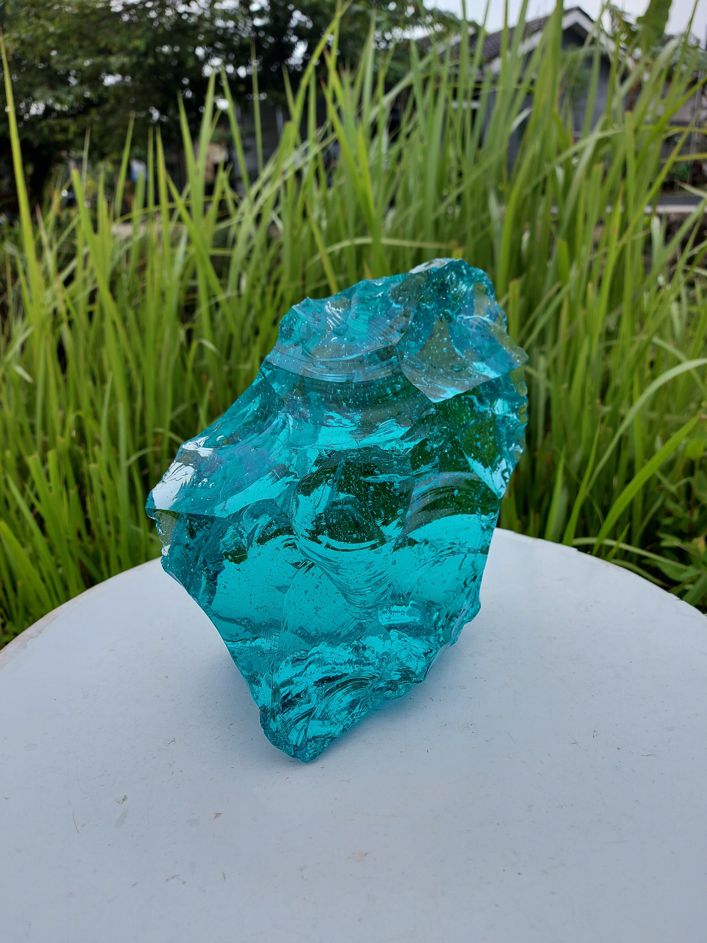 4192 Gr of Rough Andara Crystal Aqua Blue With Bubbles Inside Monatomic - Etsy