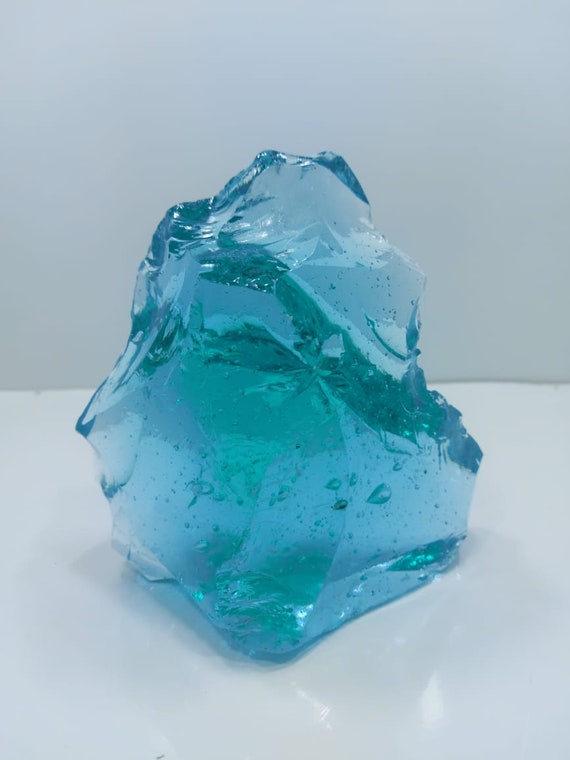 1307 Gr of Raw Andara Crystal Aqua Blue With Bubble Inside. - Etsy