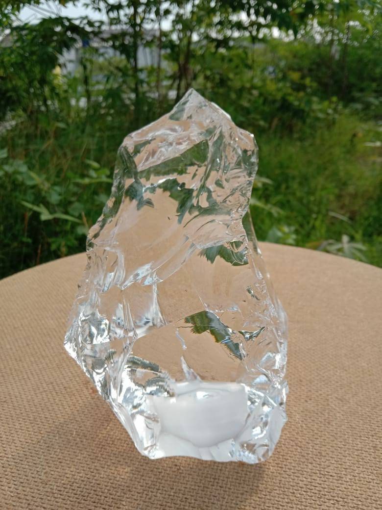 1,4 Kgs of Rough Andara Crystal White Clear With Ring Inside Monatomic ...