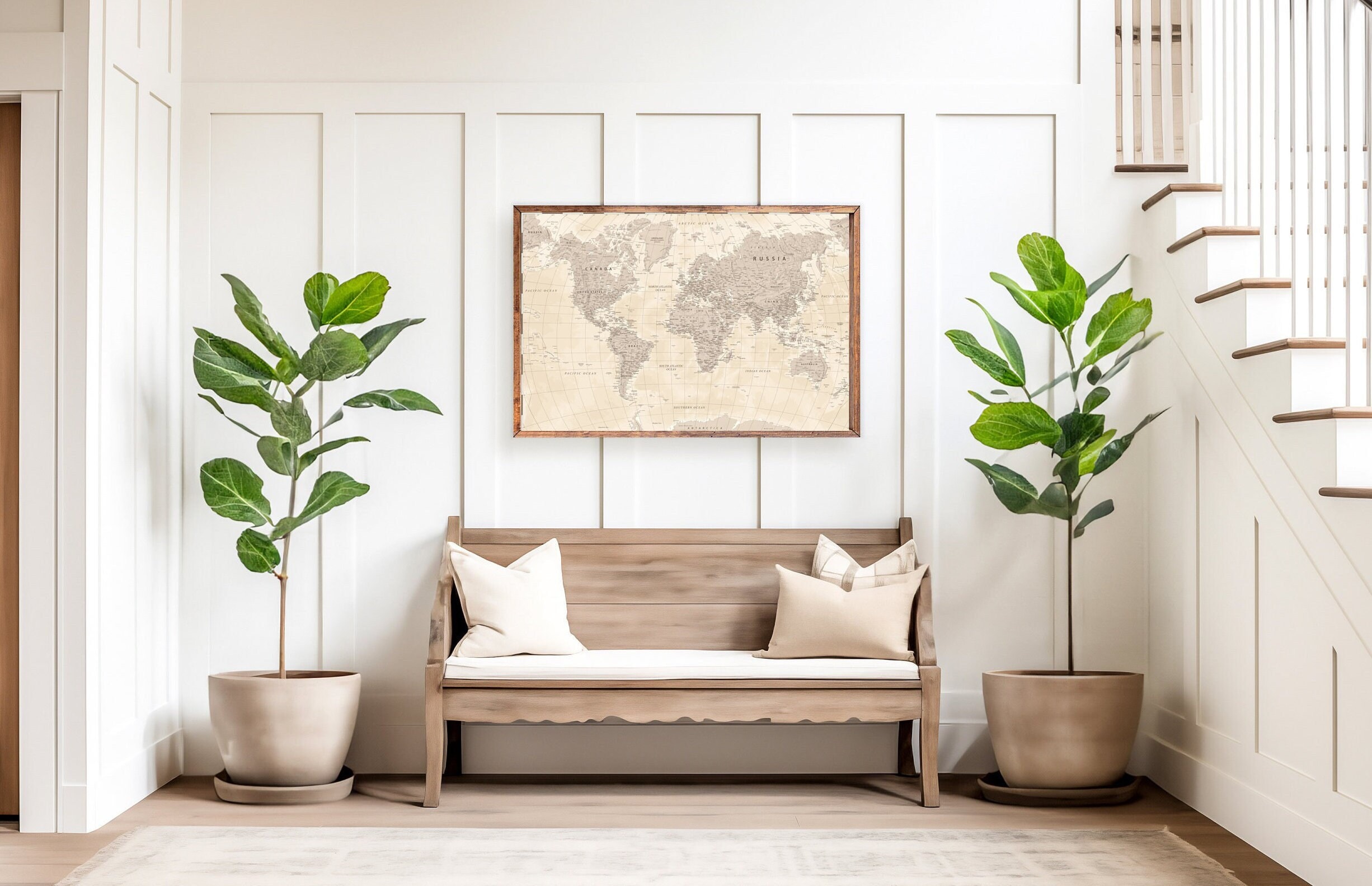 World Map Instant Download (XL) - Printable World Map, Neutral World ...