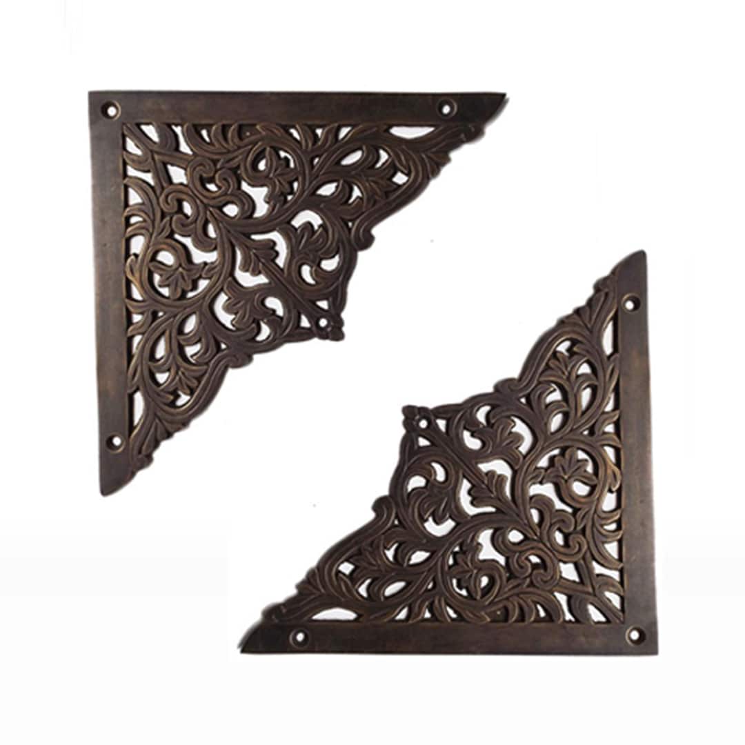 5.5" Inches Set of Vintage Simple Elegant Corner Decorative Plates Door ...