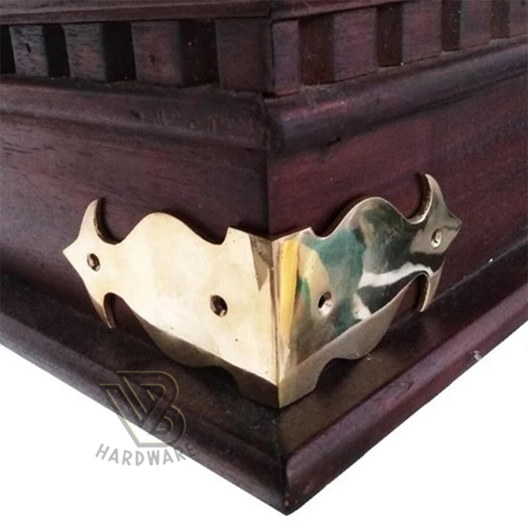 90mm Set of Solid Brass Corner Protector Skiffers Skirting Wall Corner ...