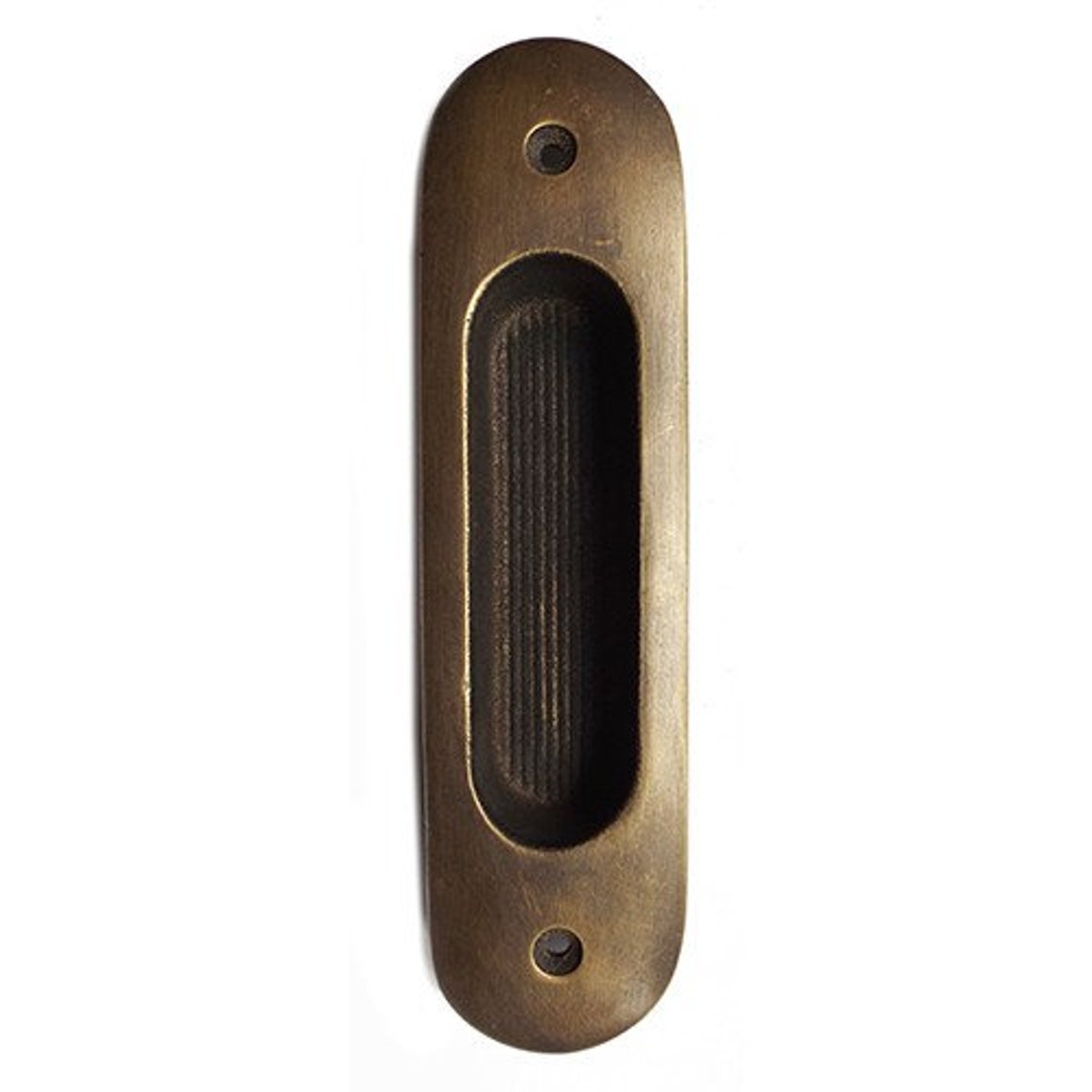 Set of Vintage Round Recessed Flat Sliding Door Handle Solid - Etsy