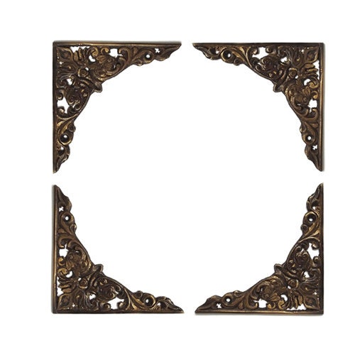 Set of 4 Pcs Vintage Stylish Carve Corner Decorative Plates - Etsy