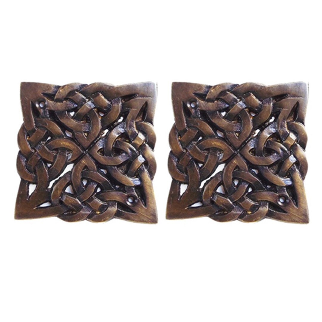 Set of Vintage Rosette Infinity Knot Corner Decorative Plates Picture ...