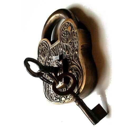 Vintage Victorian Classic Old PADLOCK Antique Solid Brass Safe - Etsy