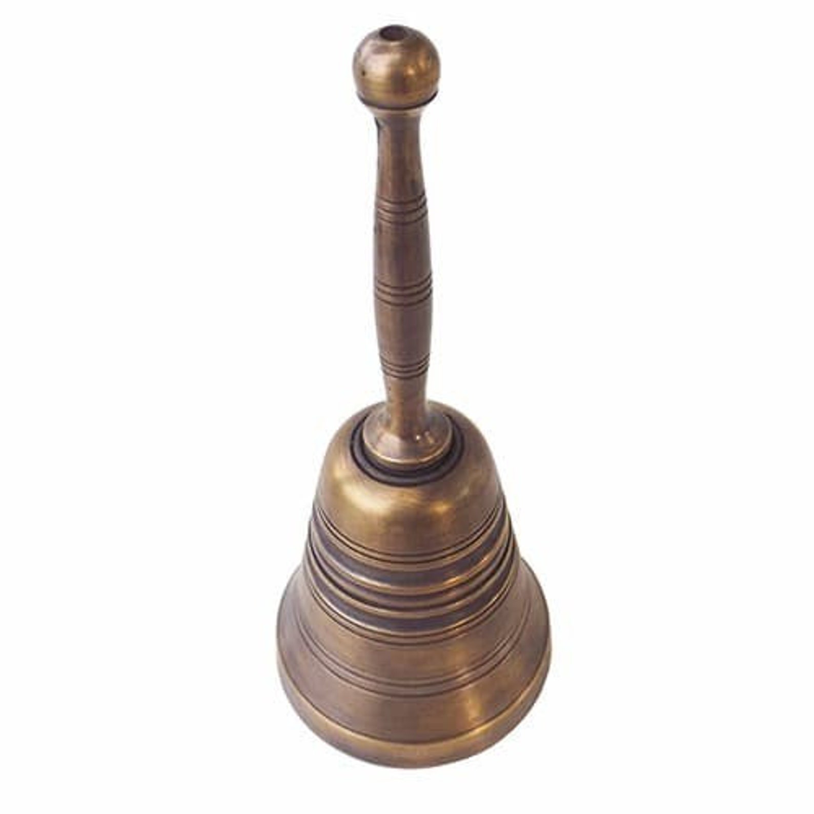 Vintage School Bell Hand Bell Antique Solid Polished Brass - Etsy
