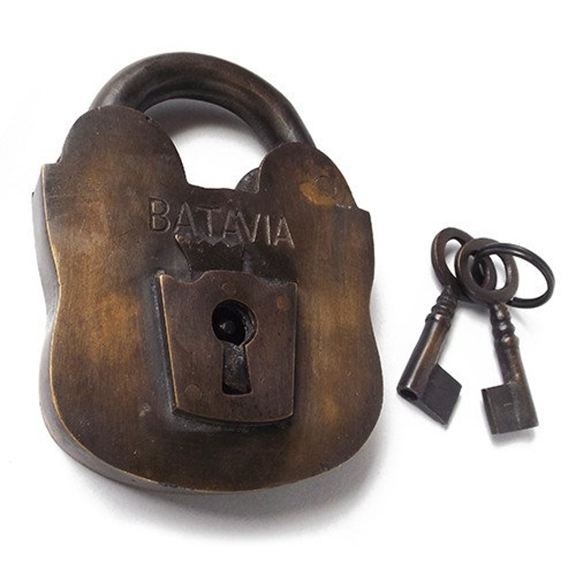 Vintage Batavia Classic Old PADLOCK Antique Solid Brass Key | Etsy