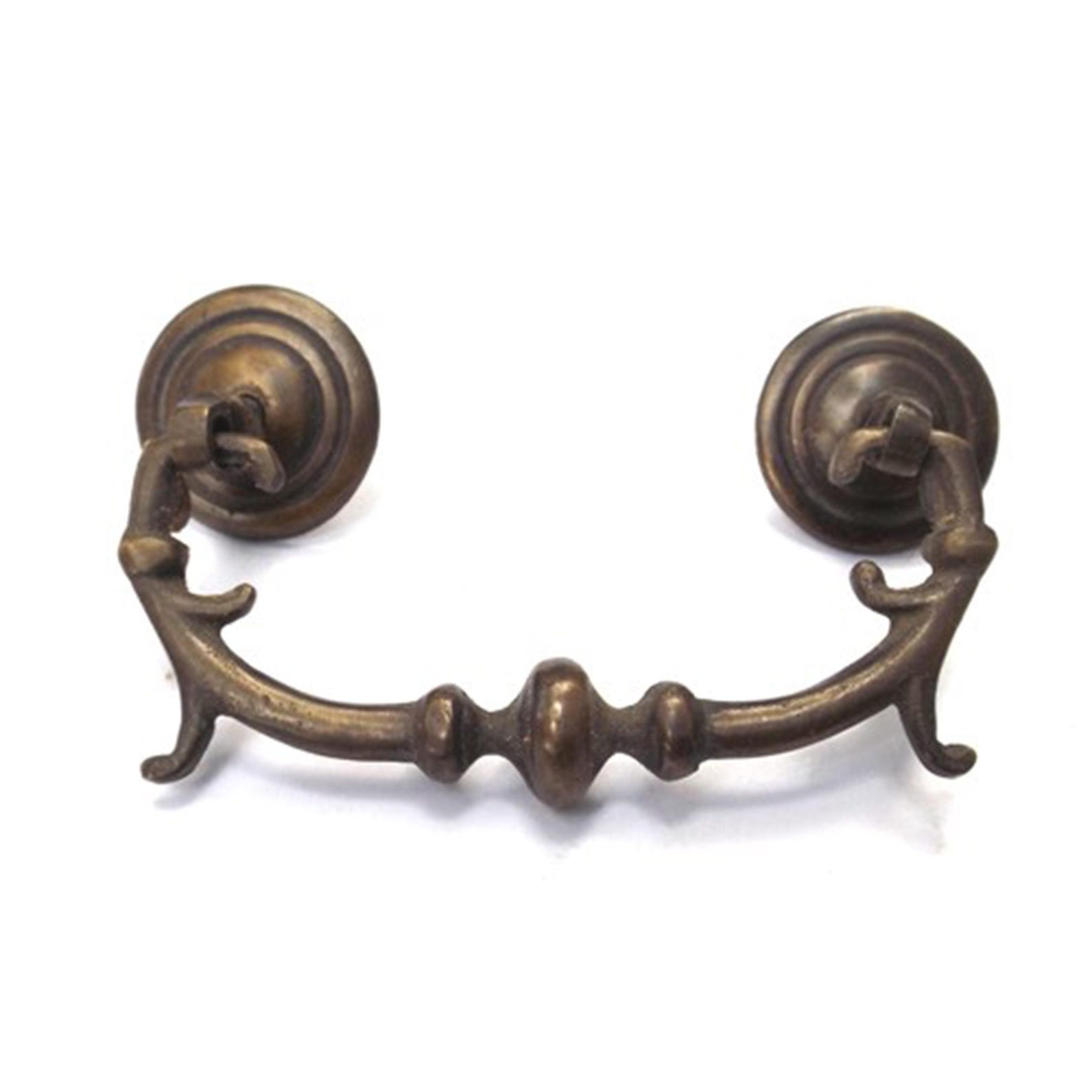 Set of Knob Drawer Pulls Vintage Round Rosette Cabinet Handle Antique ...