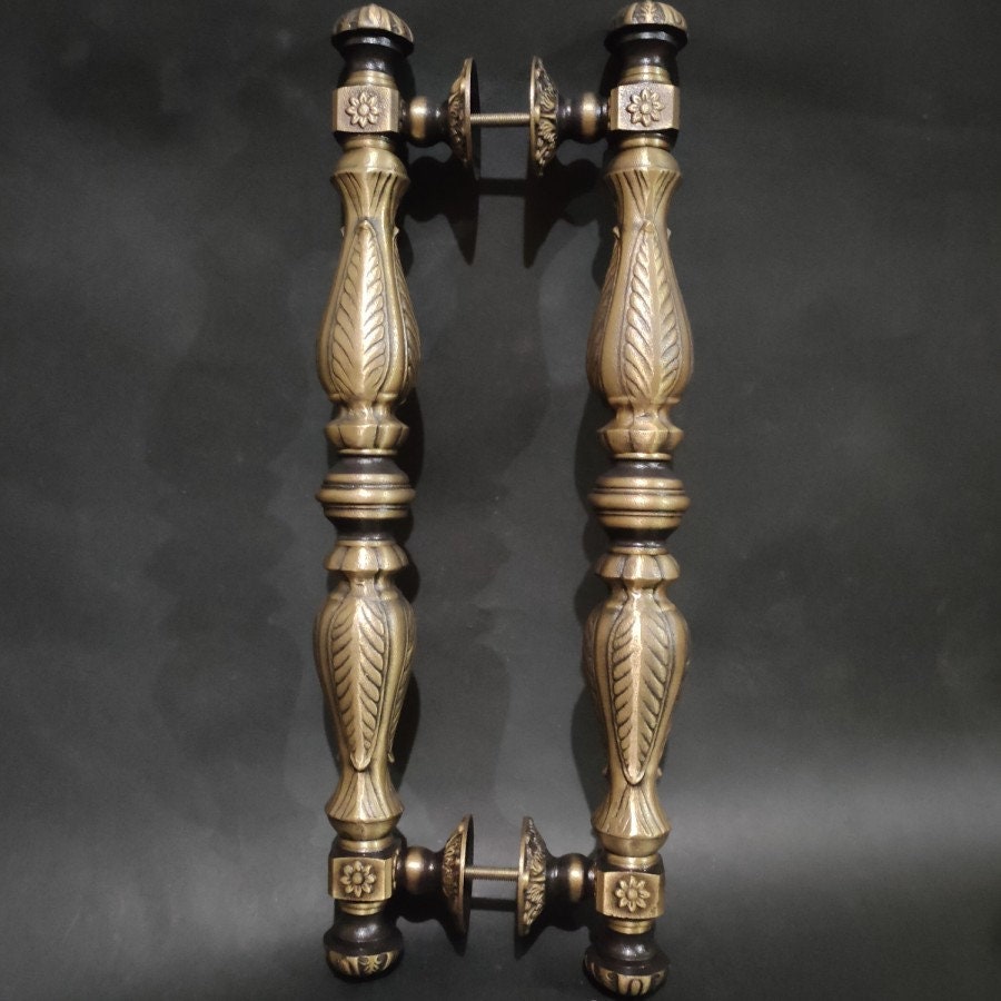 Set of Vintage Luxury Thatch Entry Door Pull Handle Solid - Etsy